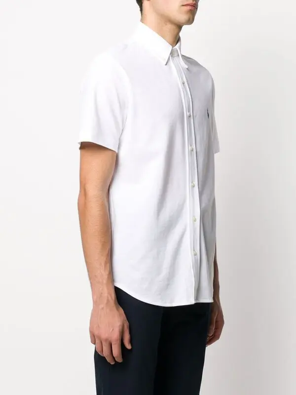 Polo Ralph Lauren Embroidered Logo Polo Shirt - White