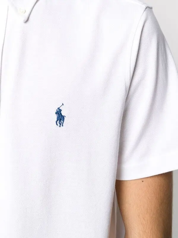 Polo Ralph Lauren Embroidered Logo Polo Shirt - White