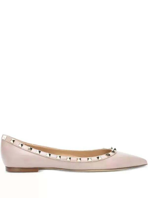 Valentino Garavani Rockstud Ballerina Flats - Pink