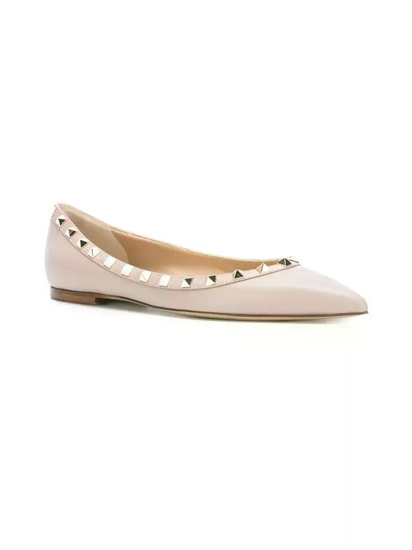 Valentino Garavani Rockstud Ballerina Flats - Pink
