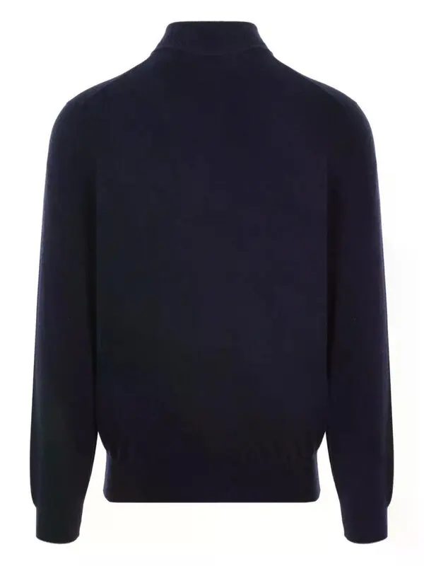 Brunello Cucinelli Zip-fastening Cashmere Sweater - Blue