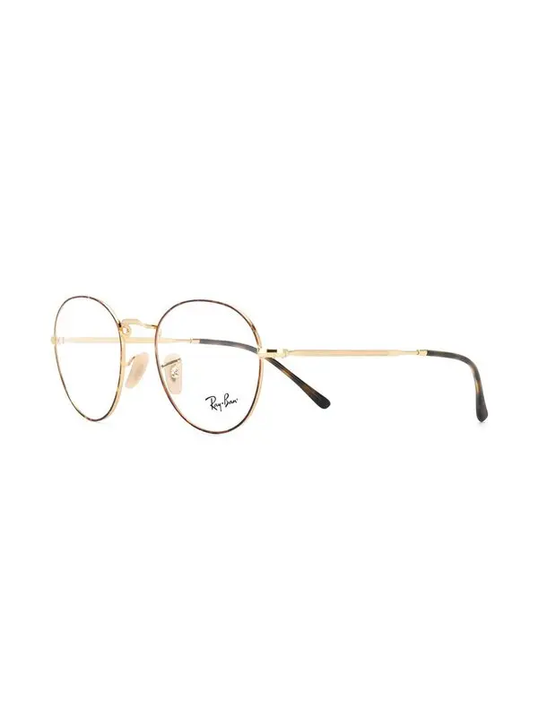 Ray-ban Round-frame Glasses - Gold