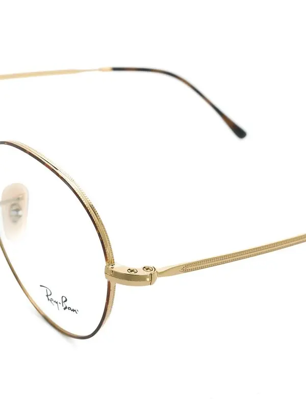 Ray-ban Round-frame Glasses - Gold