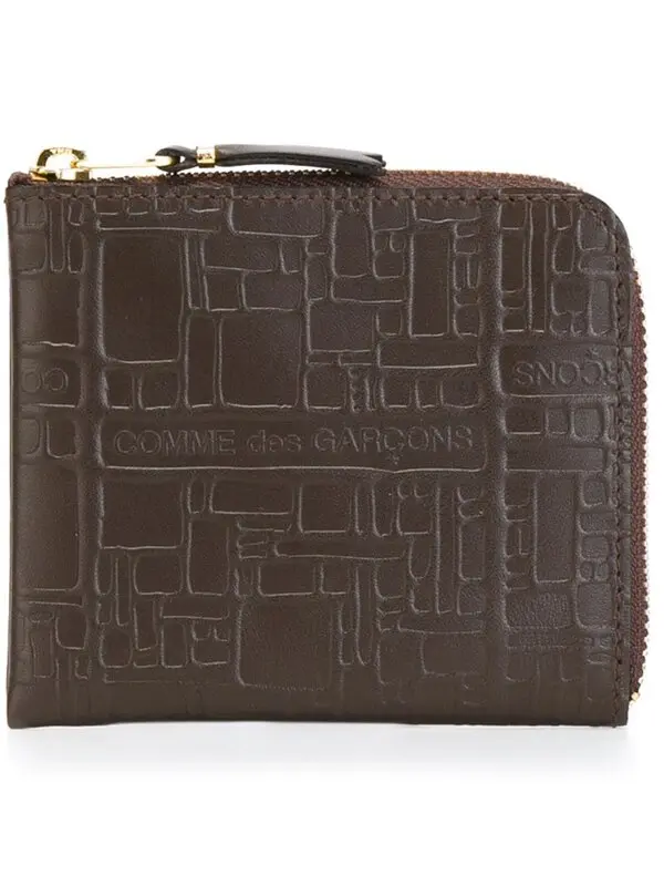 Comme Des Garçons Embossed Logo' Wallet - Brown