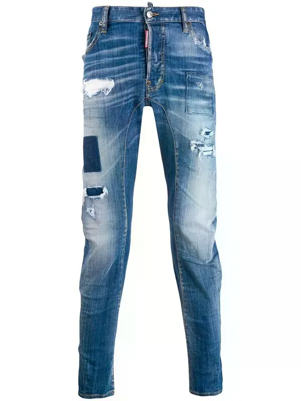 Dsquared2 Distressed Straight Jeans