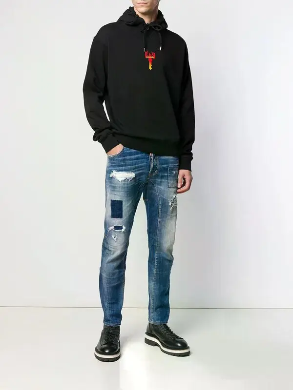 Dsquared2 Distressed Straight Jeans