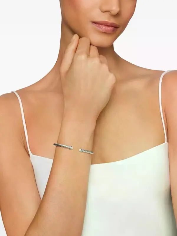 David Yurman Sterling Classic Cable Diamond Bracelet