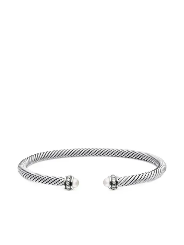 David Yurman Sterling Classic Cable Diamond Bracelet