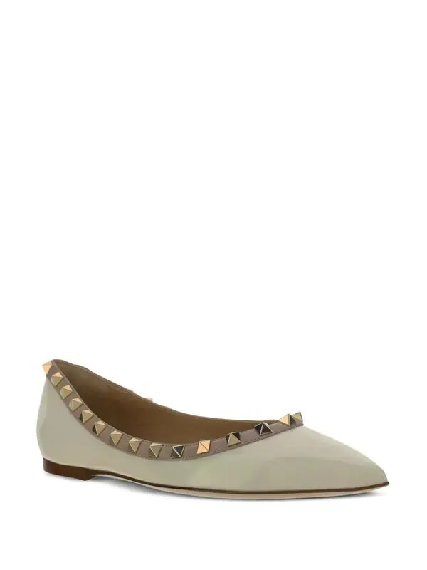 Valentino Garavani Rockstud Ballet Flats - Neutrals