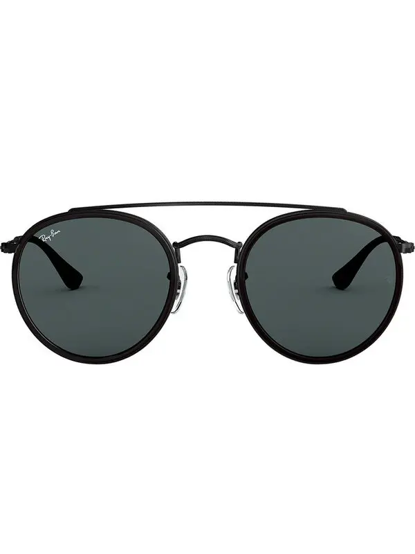 Ray-ban Round Double-bridge Sunglasses - Black