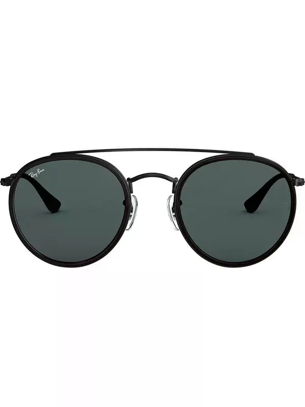 Ray-ban Round Double-bridge Sunglasses - Black