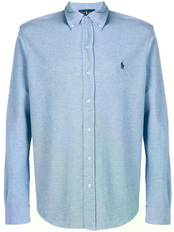 Polo Ralph Lauren Embroidered Logo Button-down Shirt - Blue