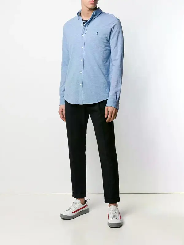 Polo Ralph Lauren Embroidered Logo Button-down Shirt - Blue