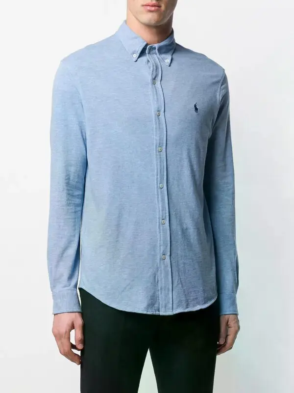 Polo Ralph Lauren Embroidered Logo Button-down Shirt - Blue