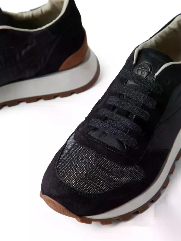 Brunello Cucinelli Monili-embellished Toe Sneakers - Black