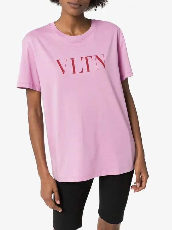Valentino Garavani Vltn Logo T-Shirt In Pink - 50% Off | Editorialist