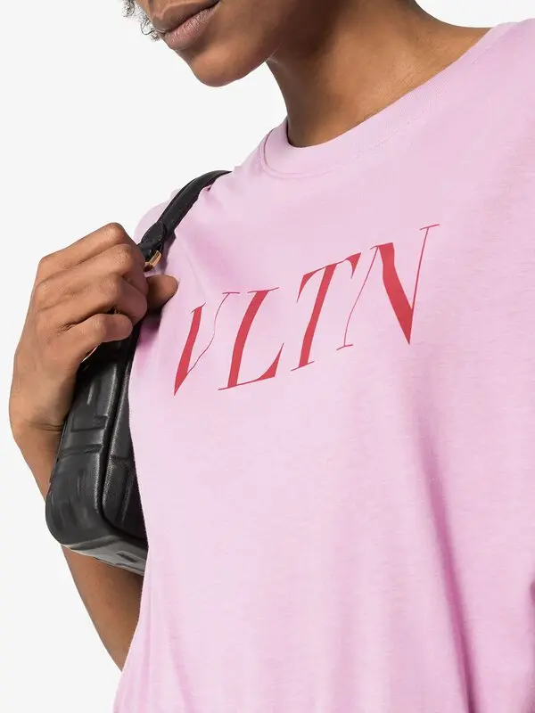 Valentino Garavani Vltn Logo T-Shirt In Pink - 50% Off | Editorialist
