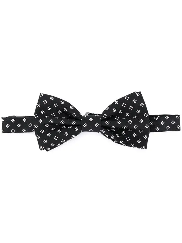 Dolce & Gabbana Bandana Print Bow Tie - Black