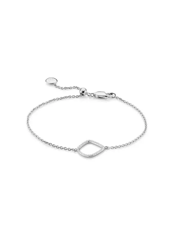 Monica Vinader Riva Diamond Kite Chain Bracelet - Silver