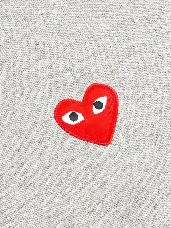 Play Comme Des Garcon Heart Logo-patch Track Jacket - Grey
