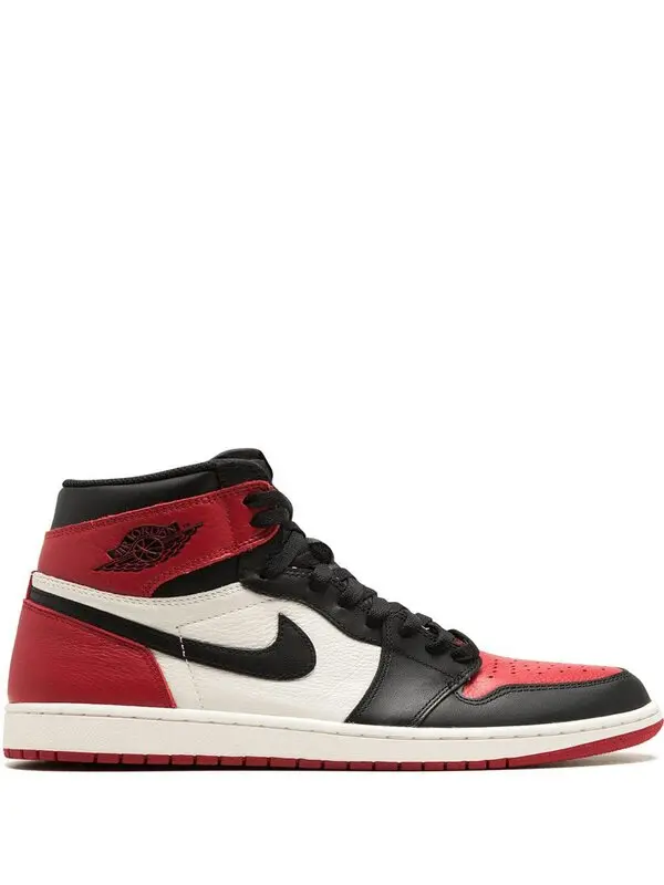 JORDAN 1 Retro High B Toe Sneakers - Red