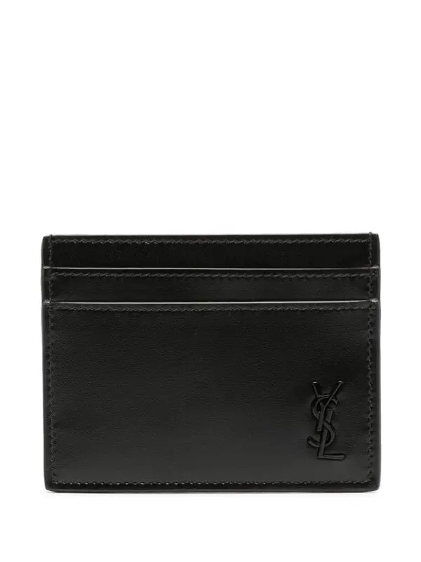Saint Laurent Cassandre-plaque Leather Card Holder