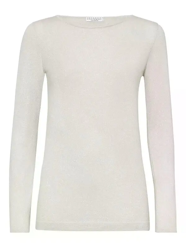 Brunello Cucinelli Long-sleeve Knitted Top - Neutrals