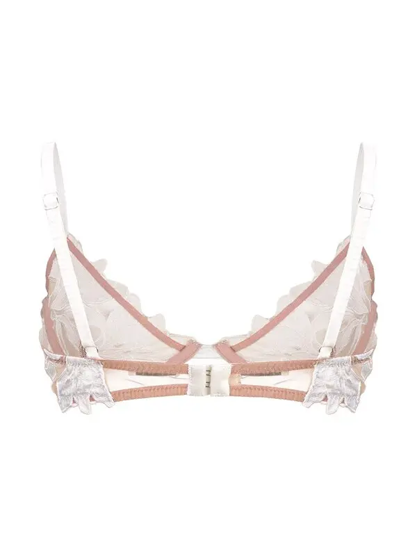 FLEUR DU MAL Lily Lace Demi Bra - White