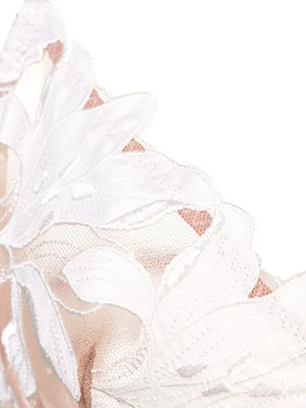 FLEUR DU MAL Lily Lace Demi Bra - White