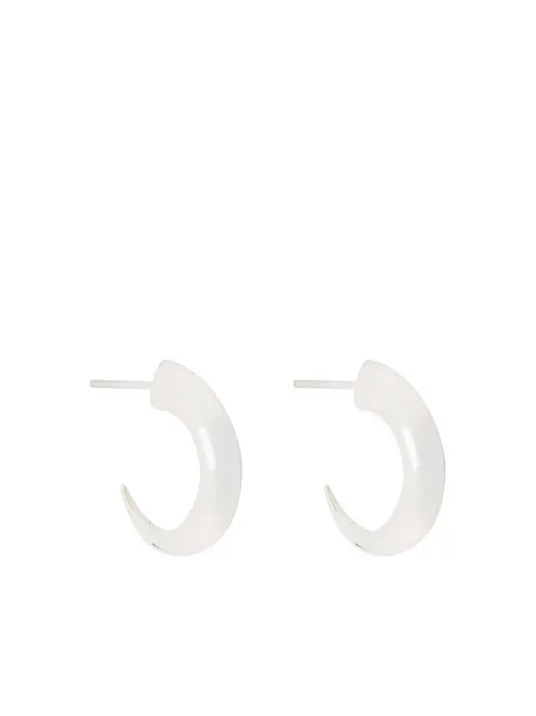 SHAUN LEANE Sterling Cat Claw Medium Hoop Earrings - Silver