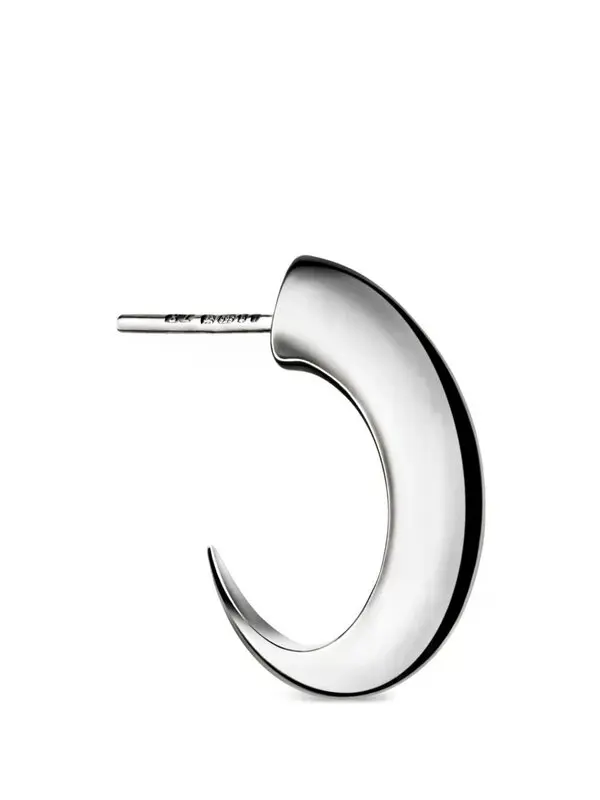 SHAUN LEANE Sterling Cat Claw Medium Hoop Earrings - Silver