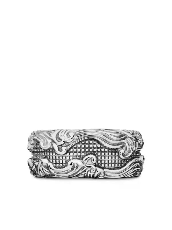 David Yurman Sterling Waves Band Ring - Silver
