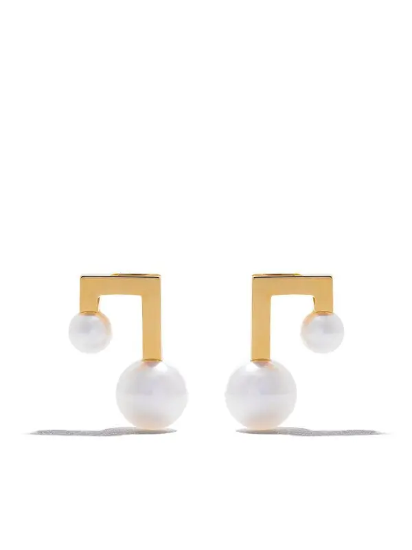 TASAKI 18kt Akoya Pearl Stud Earrings - Gold