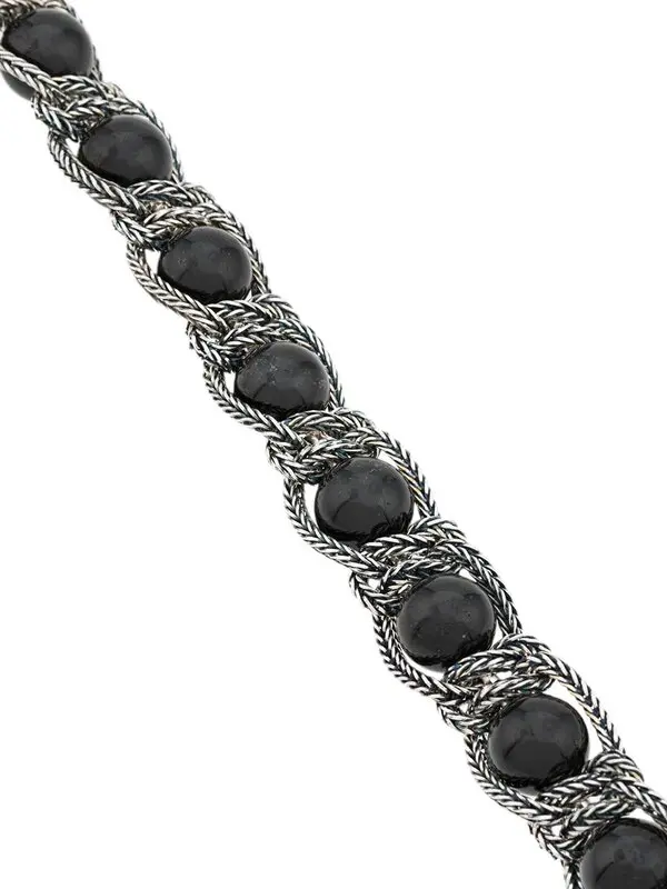 Emanuele Bicocchi Beaded Chain Bracelet - Black