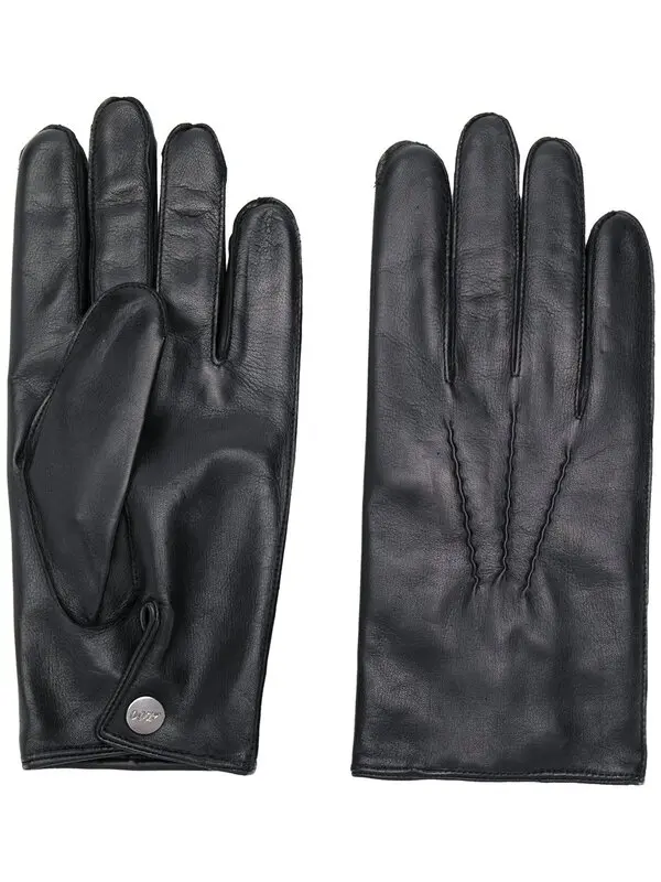 N.peal 007 Leather Gloves - Black