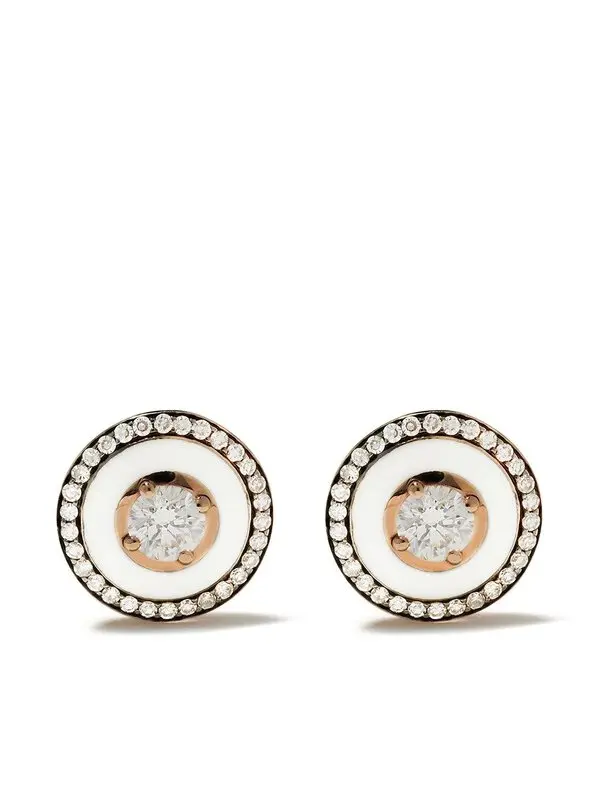 SELIM MOUZANNAR 18kt Diamond Earrings - Pink