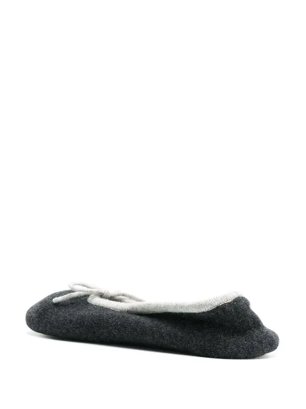 N.peal Bow Tie Slippers - Grey
