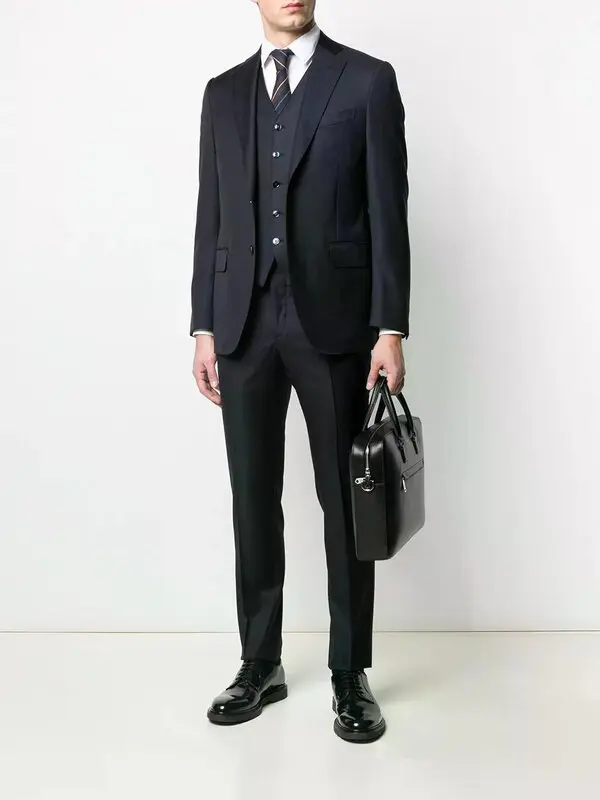 DELL'OGLIO Fitted Two Piece Suit - Blue