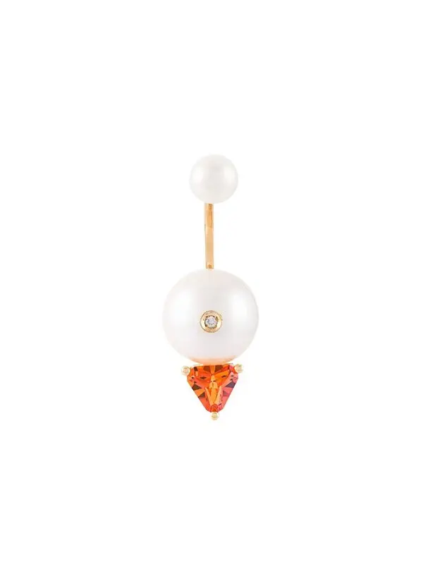 Delfina Delettrez Trillion Diamond Earring - Metallic