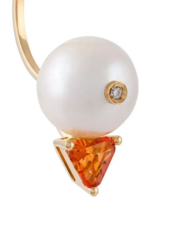 Delfina Delettrez Trillion Diamond Earring - Metallic