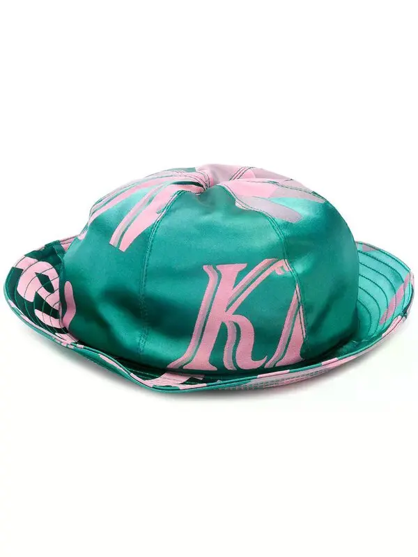 Kirin Logo Print Bucket Hat - Green