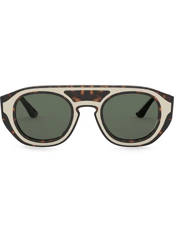 Giorgio Armani Tortoiseshell Round Frame Sunglasses