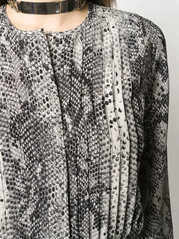 N°21 Snake Print Long Sleeve Blouse