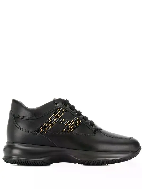 Hogan Interactive Lace-up Sneakers - Black