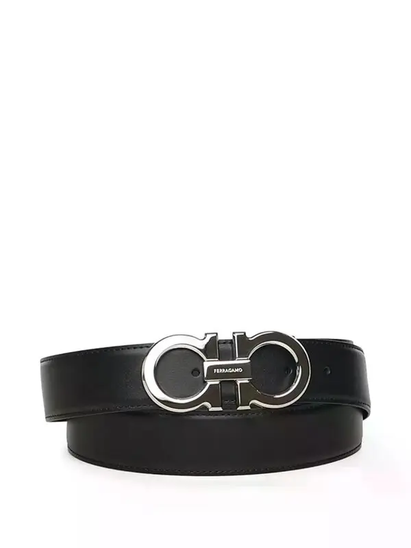 FERRAGAMO Gancini Reversible Belt - Black