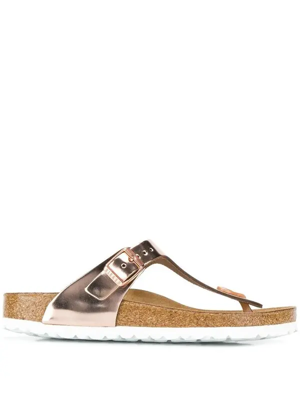 BIRKENSTOCK Metallic Thong Sandals - Pink