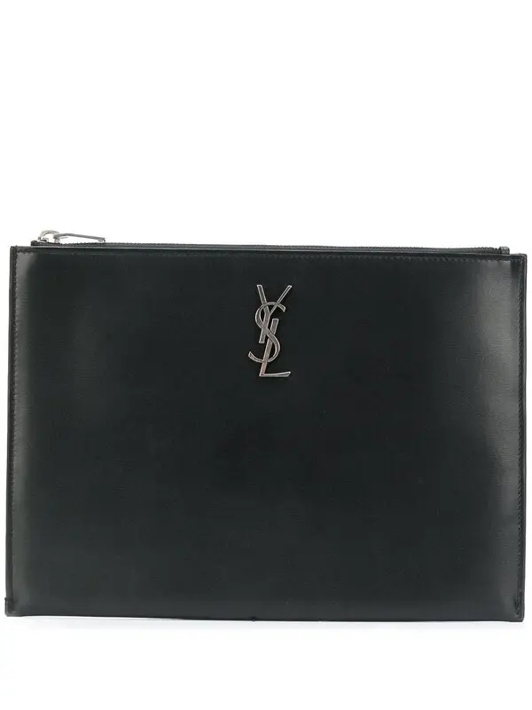 Saint Laurent Monogram Tablet Holder - Black