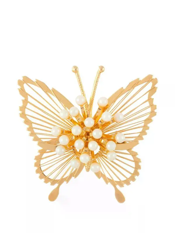 SUSAN CAPLAN 1970's Butterfly Brooch - Gold