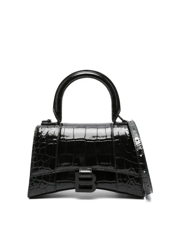Balenciaga Hourglass Xs Top-handle Bag - Black