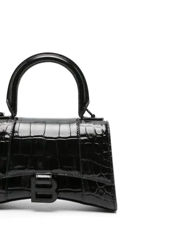 Balenciaga Hourglass Xs Top-handle Bag - Black